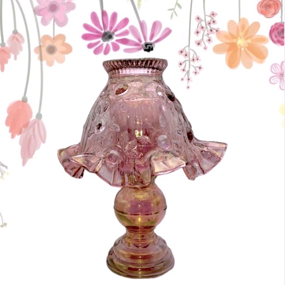 Homco | Art | Homco Fenton Cabbage Rose Inspired Art Glass Votive Fairy ...